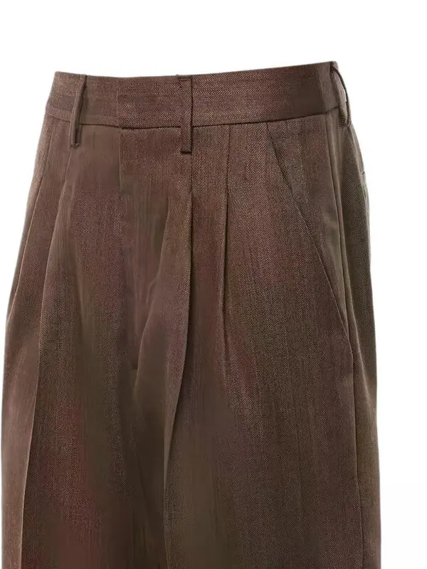 DONDUP Herringbone Pleated Trousers