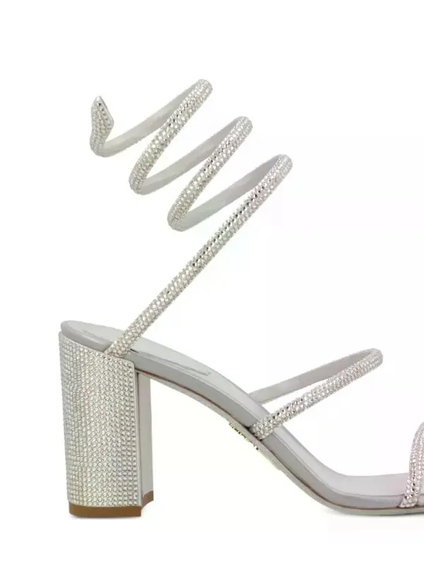 Rene Caovilla Cleo Crystal-embellished Sandals - Silver