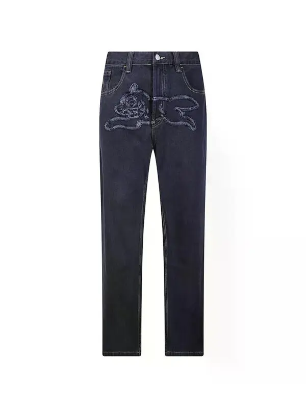 ICECREAM Running Dog Embroidered Jeans - Black
