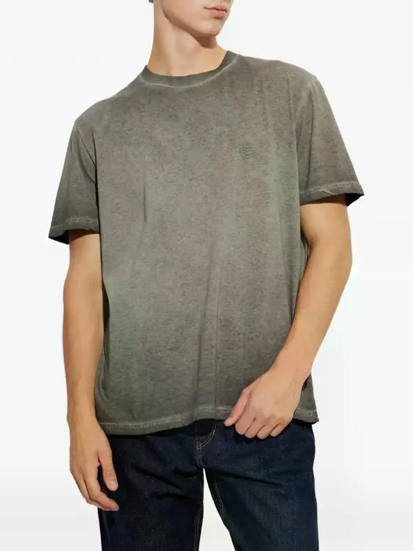 MARANT Honore Logo-embroidered T-shirt - Grey
