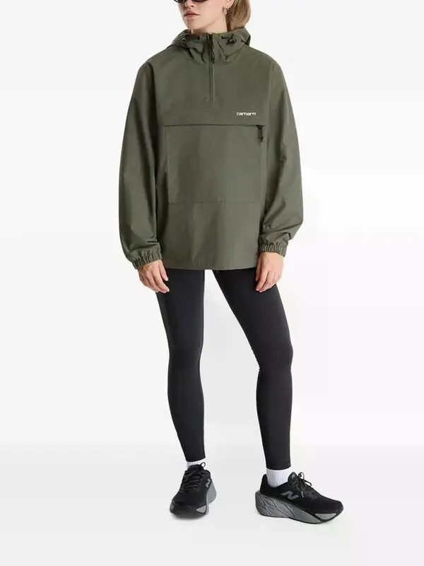 Carhartt Work In Progress Logo-print Hooded Windbreaker - Green