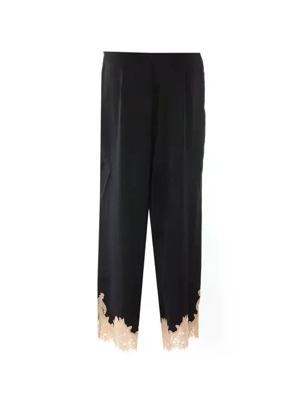 Rixo Marcela Lace-trim Trousers - Black