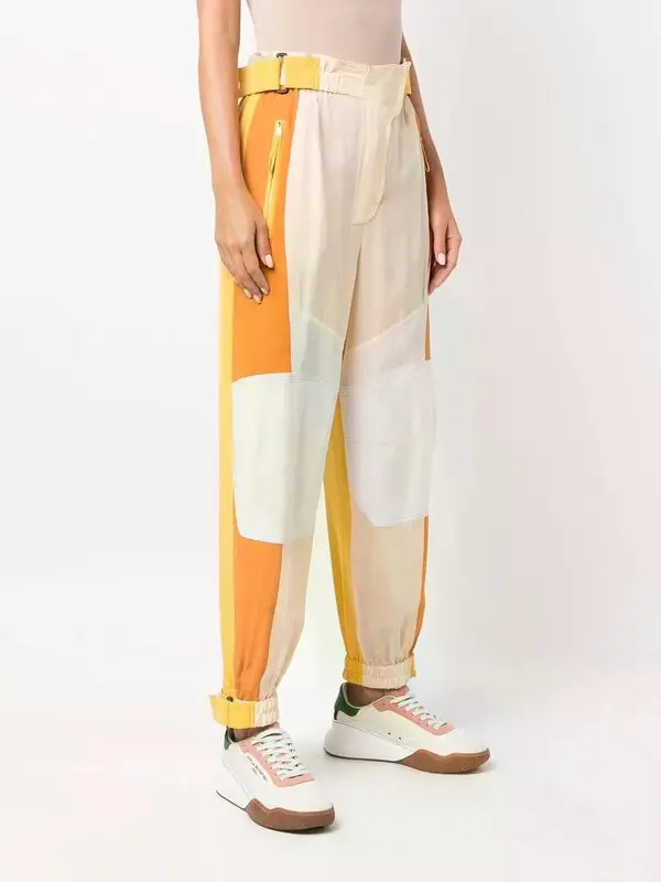 Stella McCartney Lacey Patchwork-design Tapered Trousers