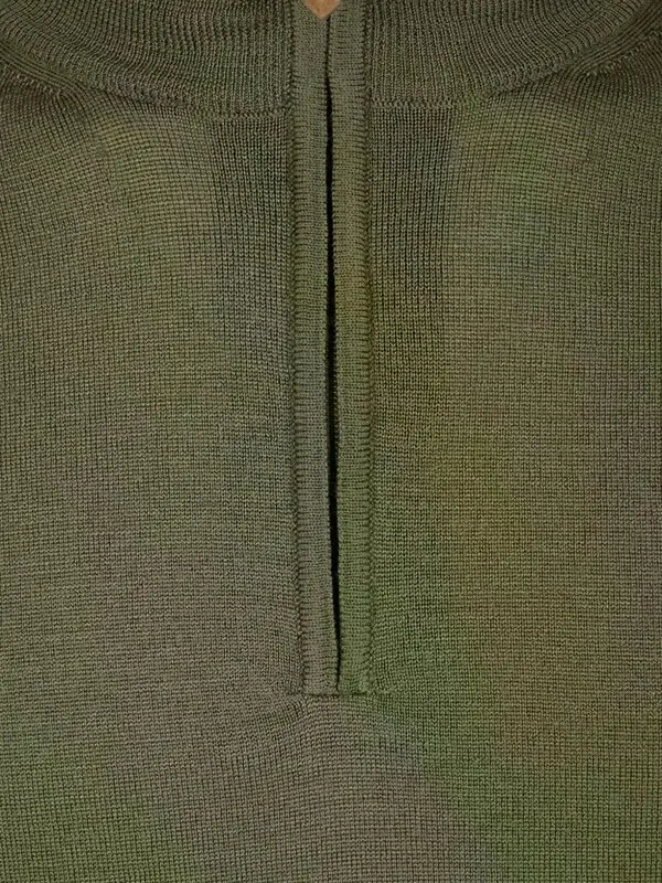 Canali Half-zip Ribbed-trim Sweater