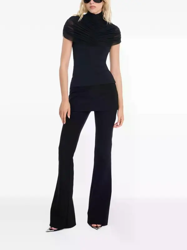 AXEL 113 Grace Mesh-panel Ruched Top