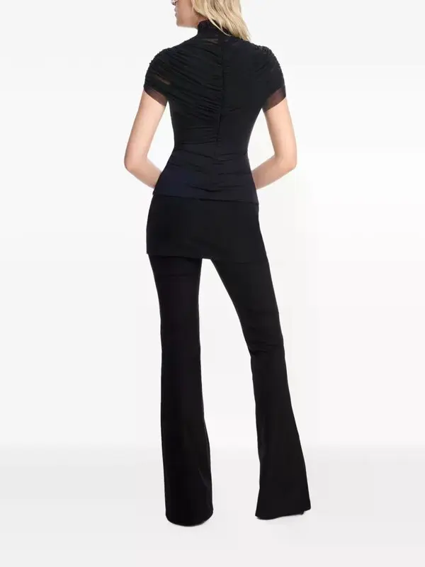 AXEL 113 Grace Mesh-panel Ruched Top