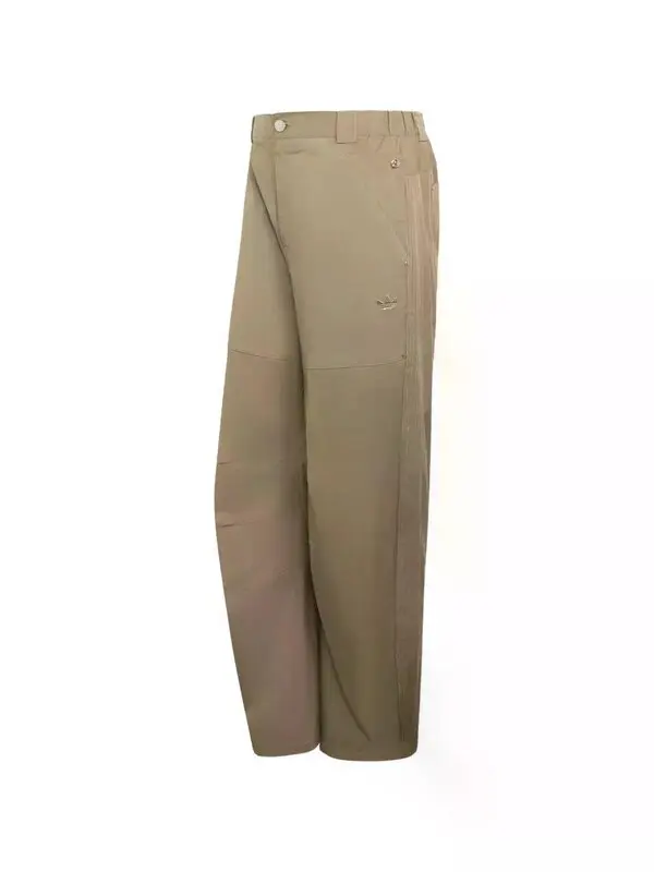 Adidas Logo-embroidered Trousers - Neutrals