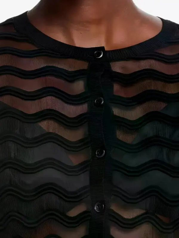 Simkhai Maxime Wavy-knit Cardigan