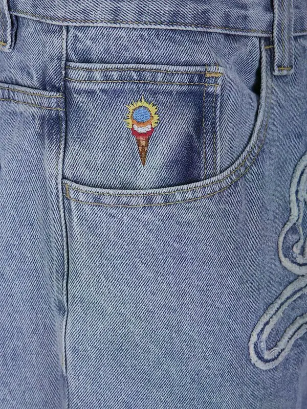 ICECREAM Running Dog Embroidered Jeans