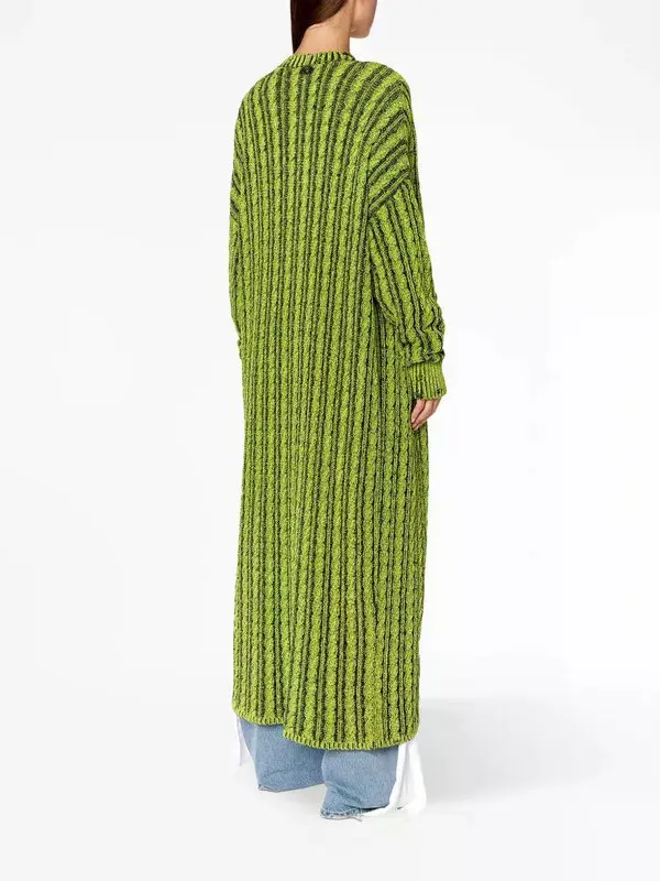 DIESEL® M-panagia Cable-knit Chenille Maxi Cardigan