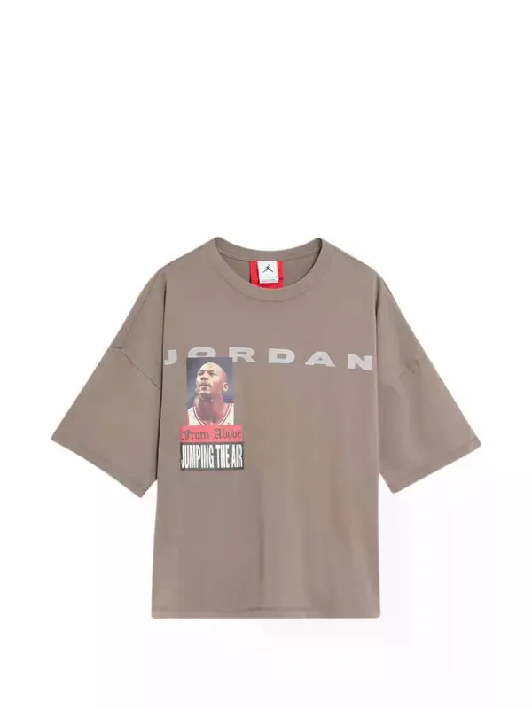 JORDAN Above Graphic-print Oversized T-shirt - Grey