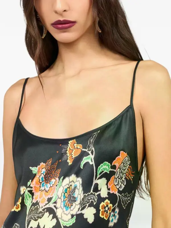 Roberto Cavalli Floral-print Backless Maxi Dress