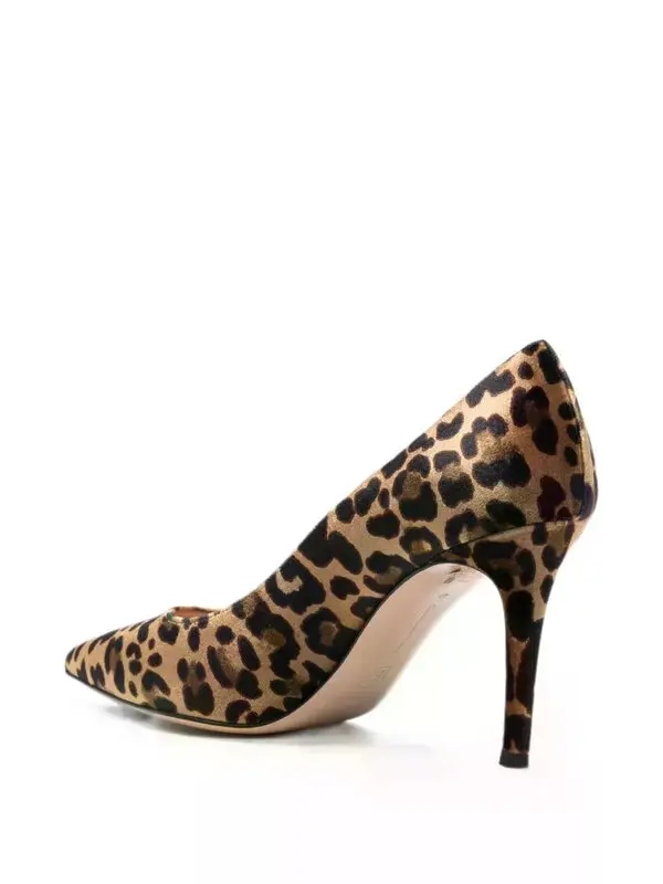 GIANVITO ROSSI Leopard-print Velvet Heeled Pumps