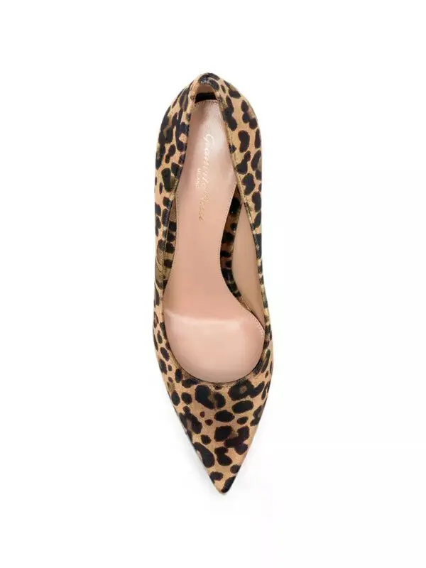GIANVITO ROSSI Leopard-print Velvet Heeled Pumps