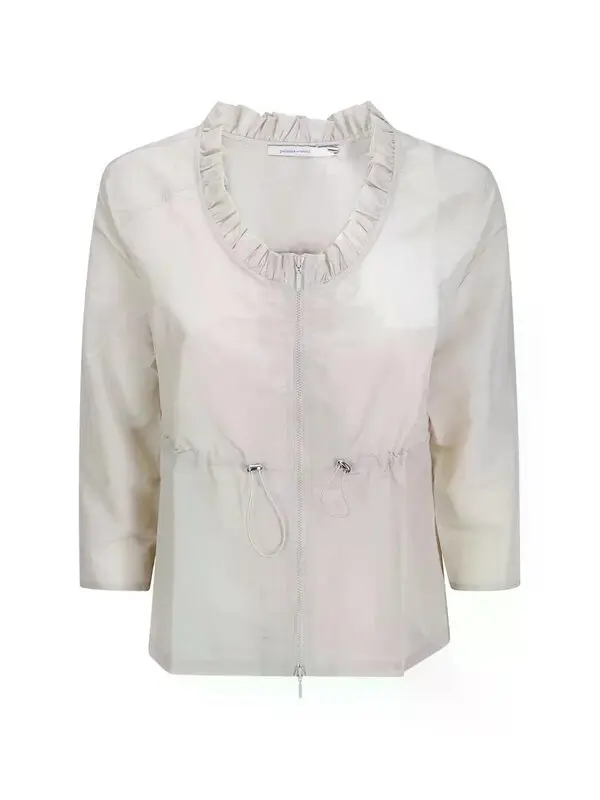 Paloma Wool Raso Ruffled Drawstring Jacket - Neutrals