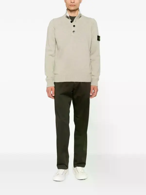 Stone Island Logo-patch Long-sleeve Sweater