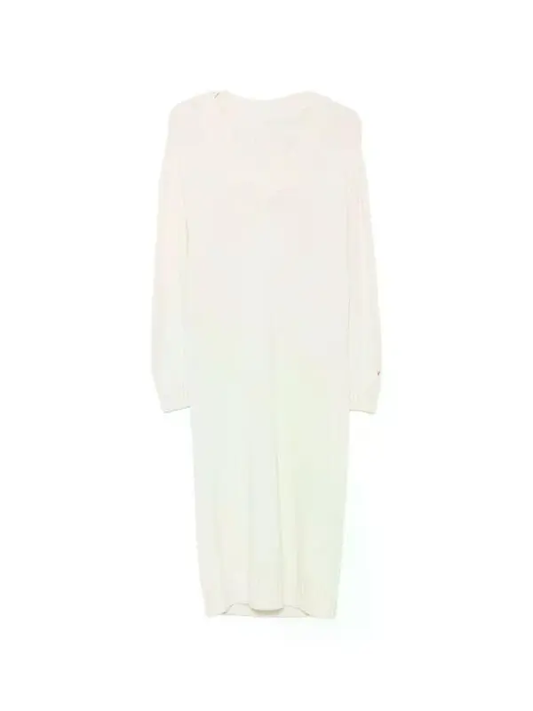 Liviana Conti V-neck Knitted Midi Dress
