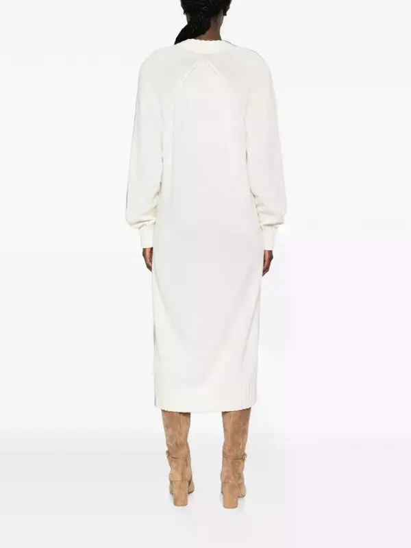 Liviana Conti V-neck Knitted Midi Dress