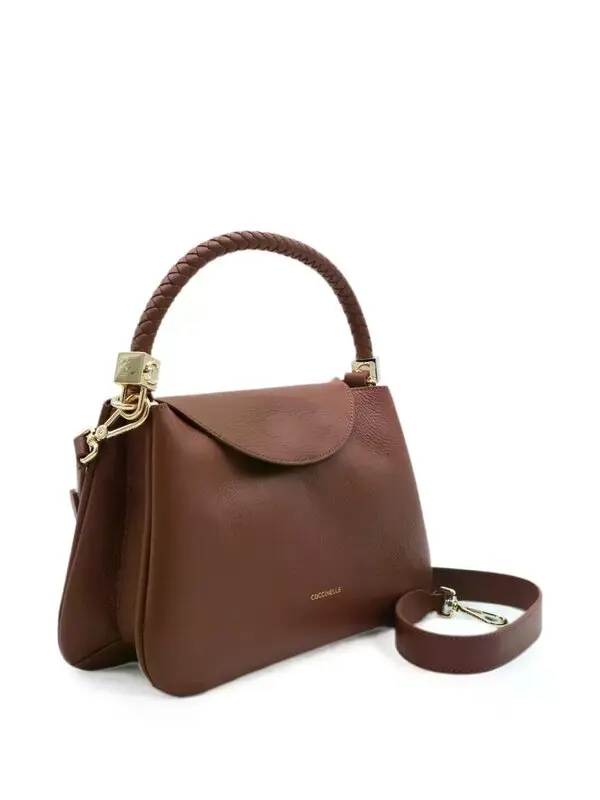COCCINELLE Braided-handle Leather Shoulder Bag - Brown
