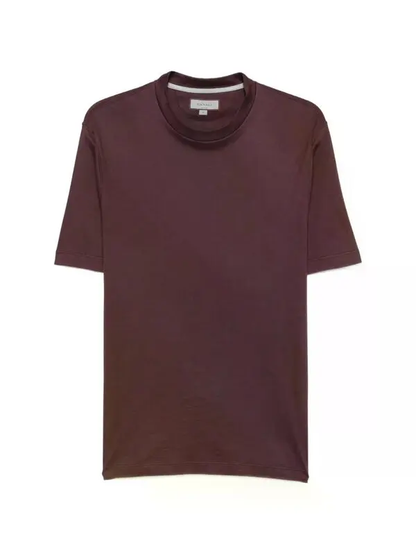 Canali Round-neck Short-sleeve T-shirt - Red