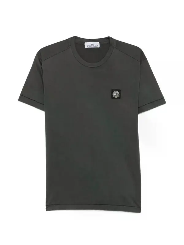 Stone Island Compass-patch Short-sleeve T-shirt - Grey