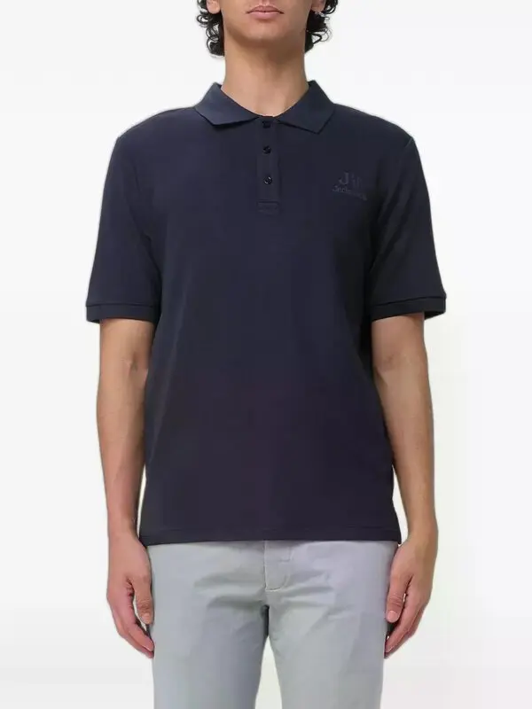 JECKERSON Logo-print Piqué Polo Shirt - Blue