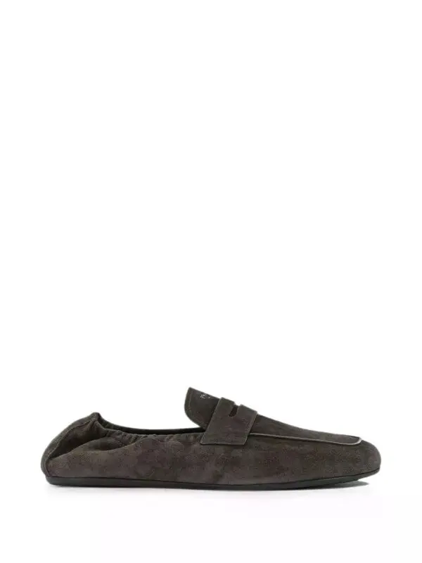 Prada Suede Slip-on Loafers - Grey
