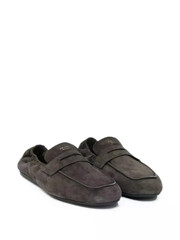 Prada Suede Slip-on Loafers