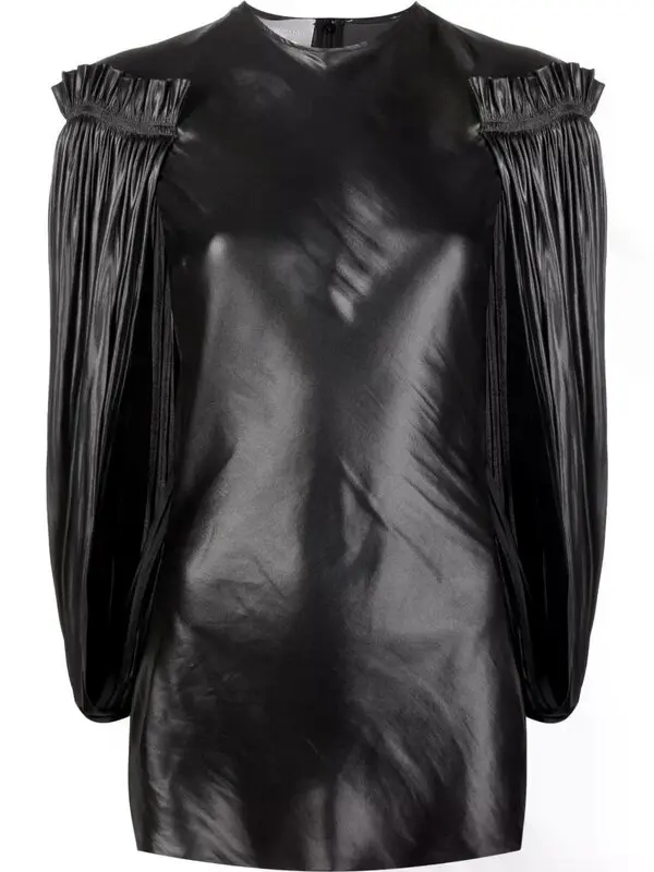 Stella McCartney Pleated Cut-out Sleeves Blouse - Black