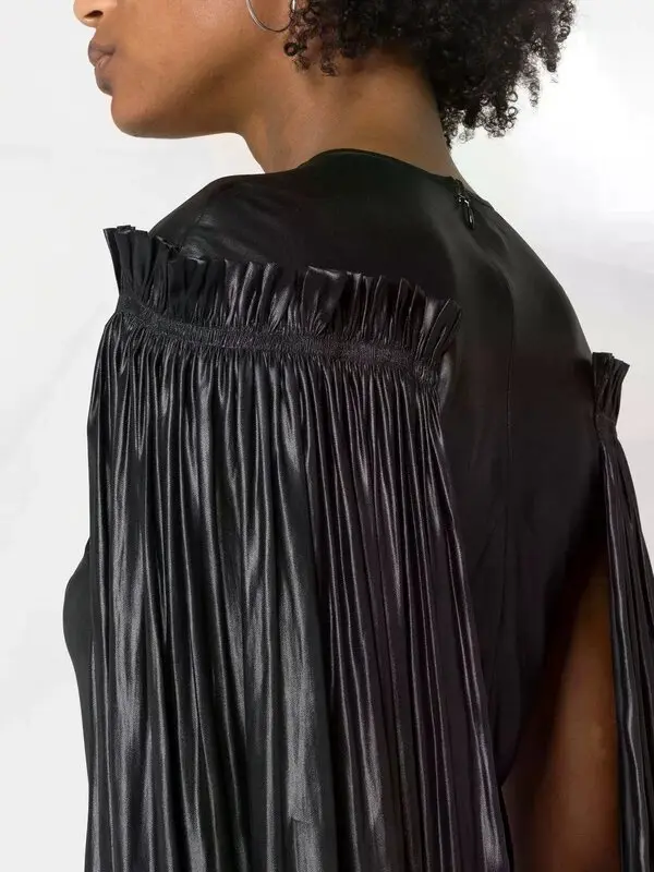 Stella McCartney Pleated Cut-out Sleeves Blouse