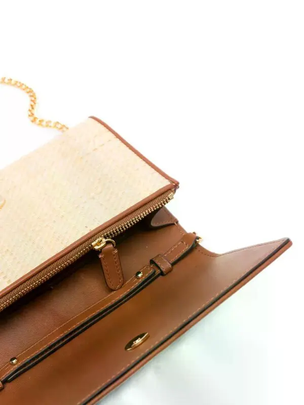Ralph Lauren Woven-design Chain-strap Clutch Bag