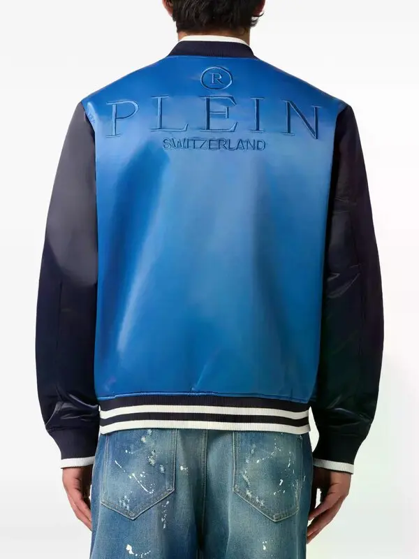Philipp Plein Satin College Bomber Logo