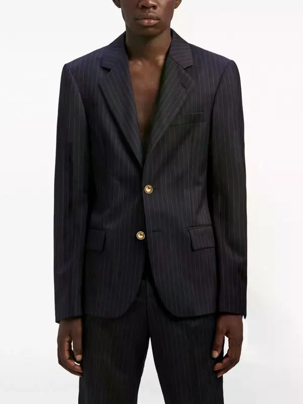 Palm Angels Pinstripe Wool Single-breasted Blazer