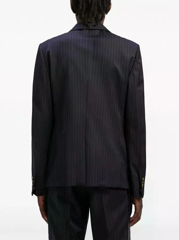 Palm Angels Pinstripe Wool Single-breasted Blazer