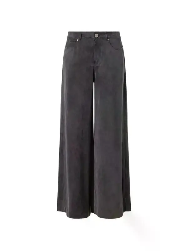 Pinko Sueded Finish Button-fastening Trousers - Grey