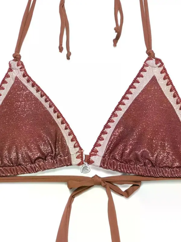 BANANA MOON Glitter-effect Crochet-trim Bikini