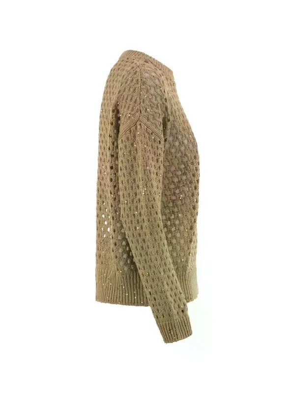 Max Mara Sequin-embellished Openwork Sweater