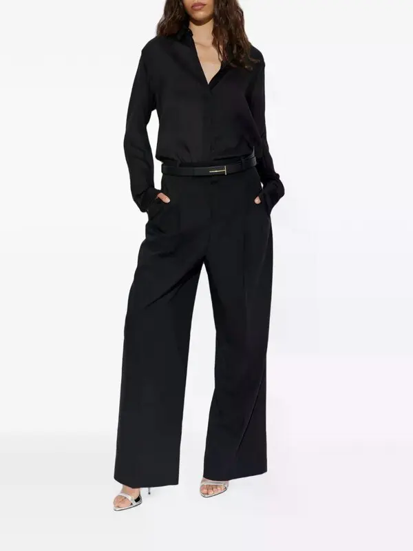 TOM FORD Padlock-embellished Metallic-effect Sandals