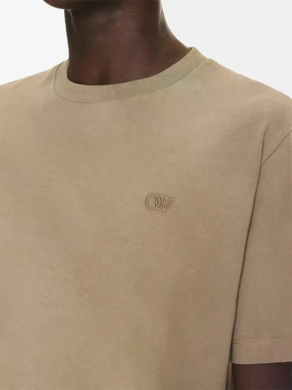 Off-White Logo-embroidered Short-sleeve T-shirt