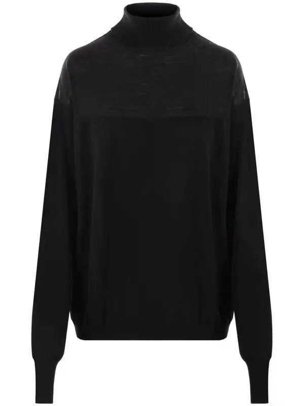 QUIRA Panelled Jumper - Black