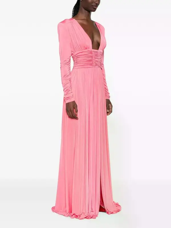 MARCO BOLOGNA Ruched Long-sleeve Maxi Dress