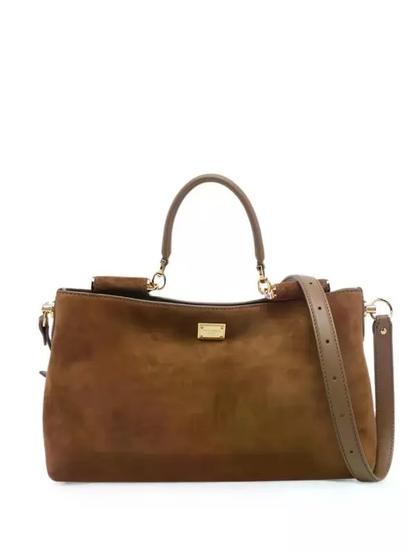 Dolce & Gabbana Vittoria Suede Tote Bag - Brown