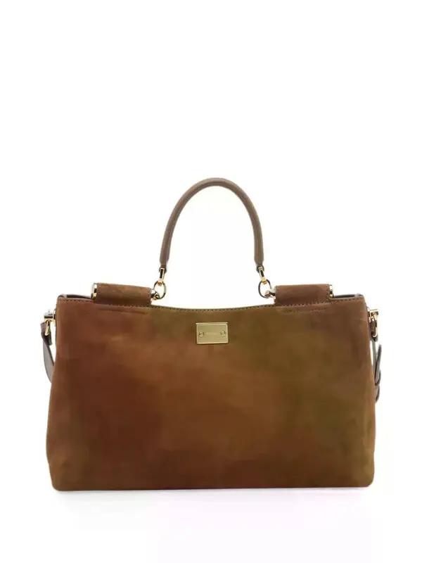 Dolce & Gabbana Vittoria Suede Tote Bag - Brown