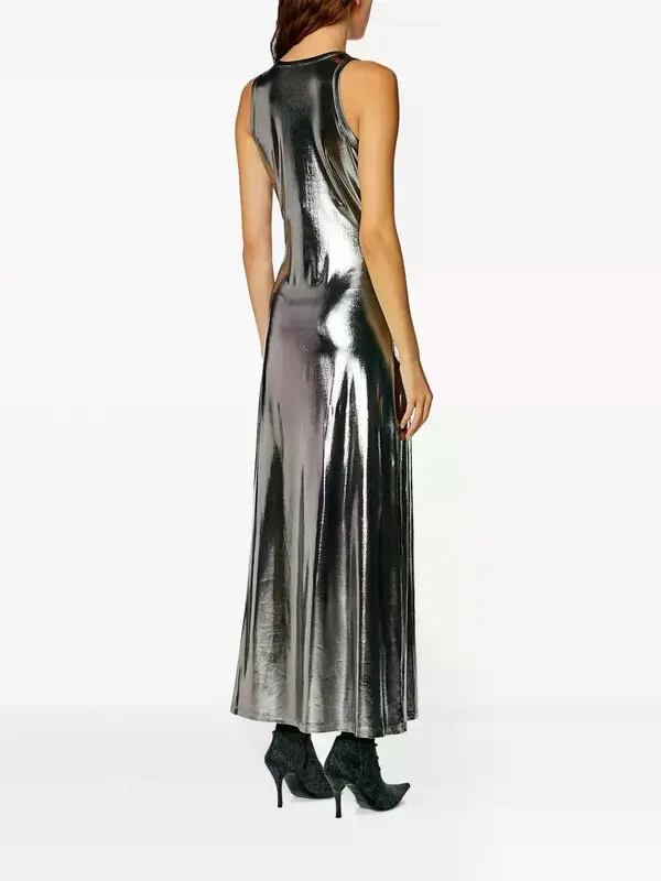 DIESEL® Logo-patch Lurex Maxi Dress