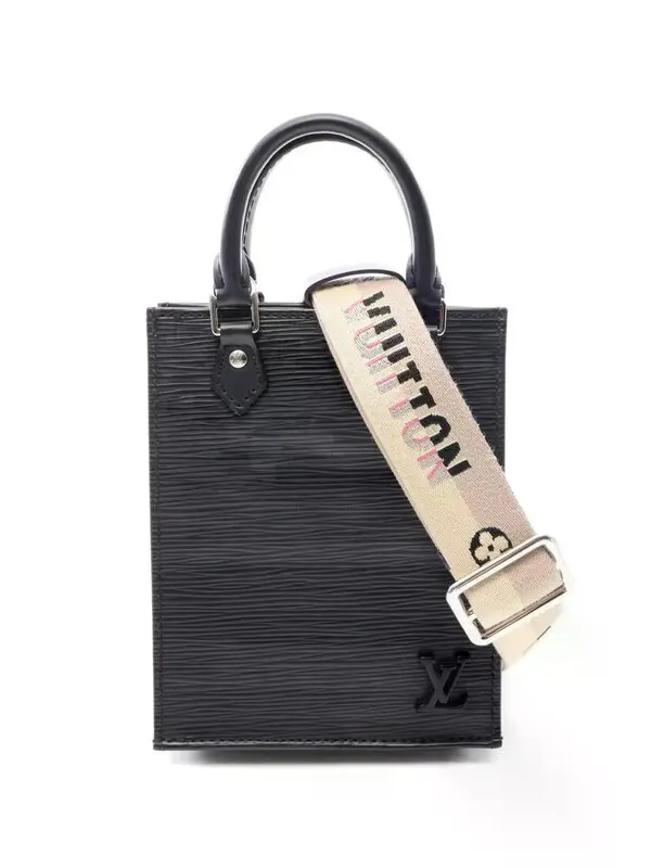 LOUIS VUITTON 2000s Petite Sac Plat Epi Two-way Mini Bag - Black