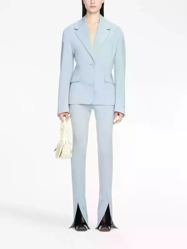 Off-White Notcheded-lapels Single-breasted Blazer