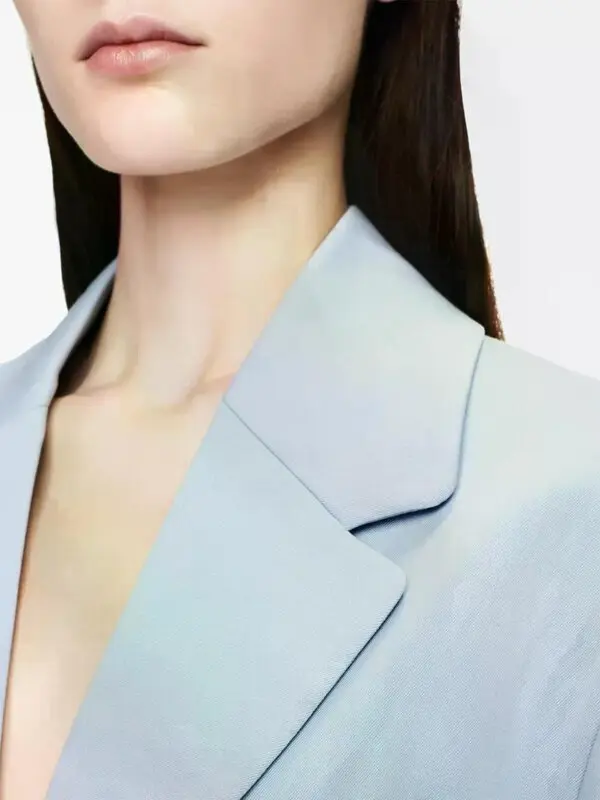 Off-White Notcheded-lapels Single-breasted Blazer