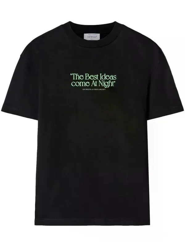 Off-White Slogan-print Short-sleeve T-shirt - Black