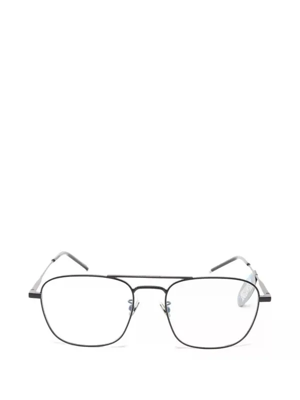 Saint Laurent 2020s Double-bridge Pilot Glasses - Black