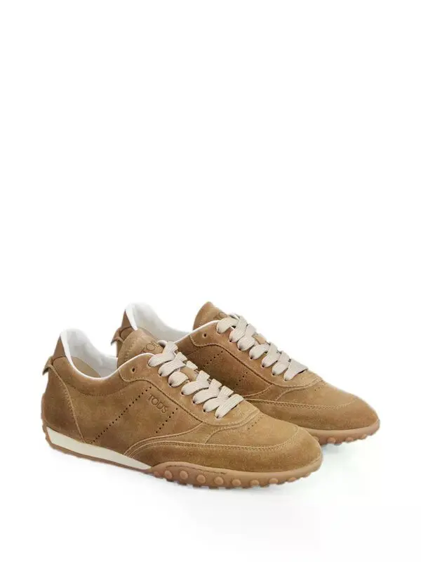 TOD'S Logo-debossed Suede Sneakers - Neutrals